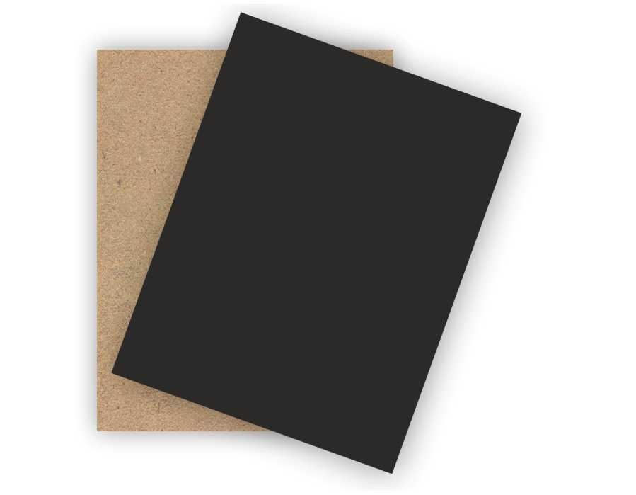 Black Single Side Painted 2.7mm MDF - 85x70cm (6 Pieces) ||| Your ...