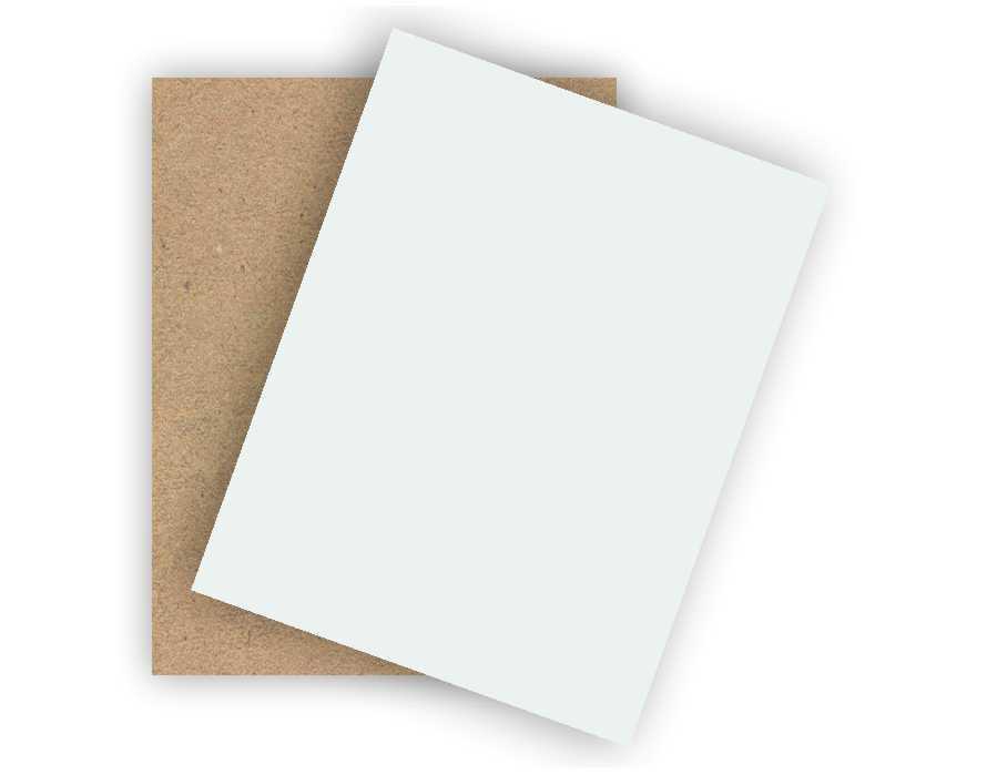 White Single Face Painted 1.5mm Mdf - 105x70cm - 8 Pieces /// The Most ...